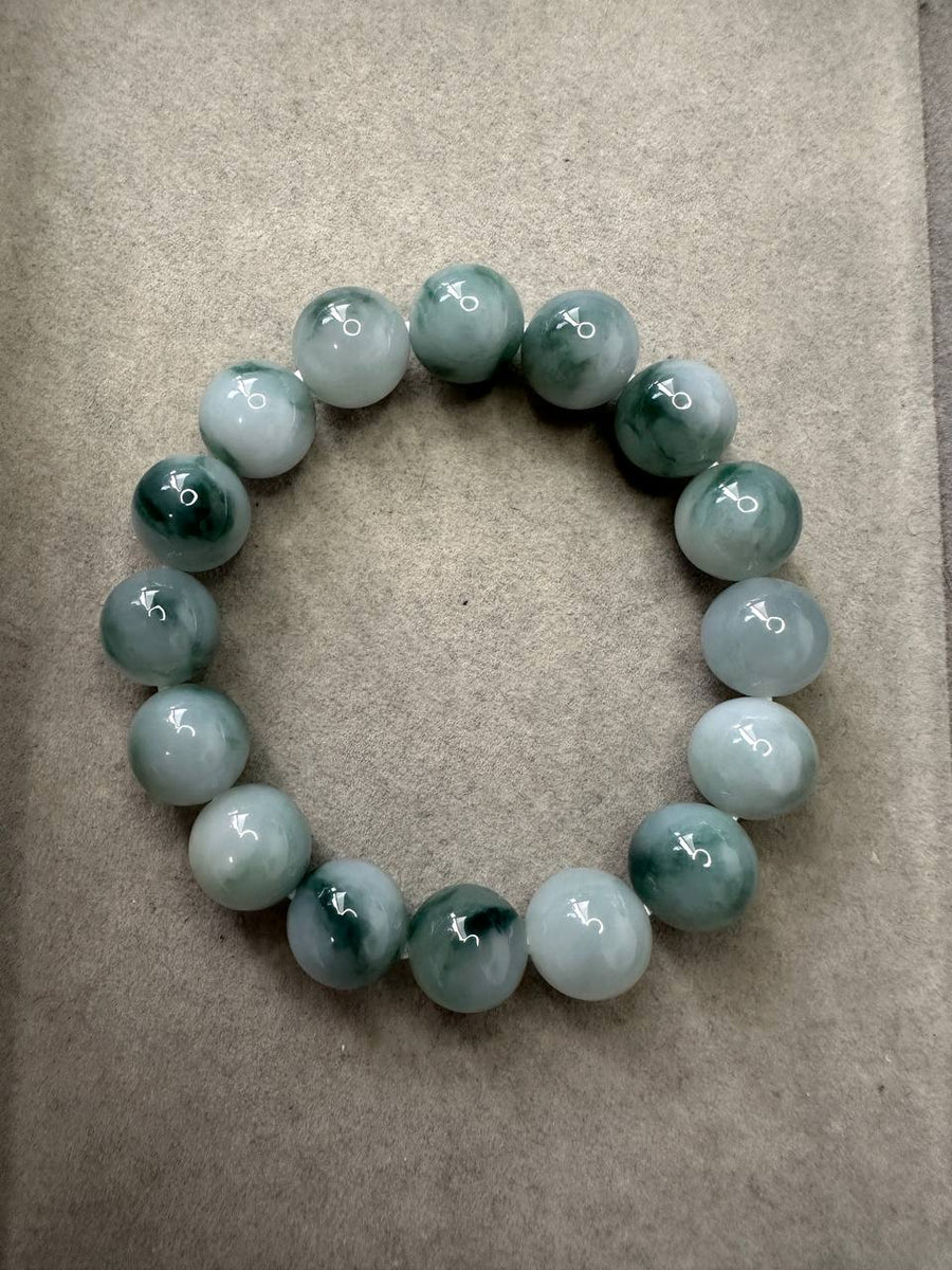 JBD230003 Into the Woods Bluish Green Floating Flower Jadeite Jade B FAYJADE